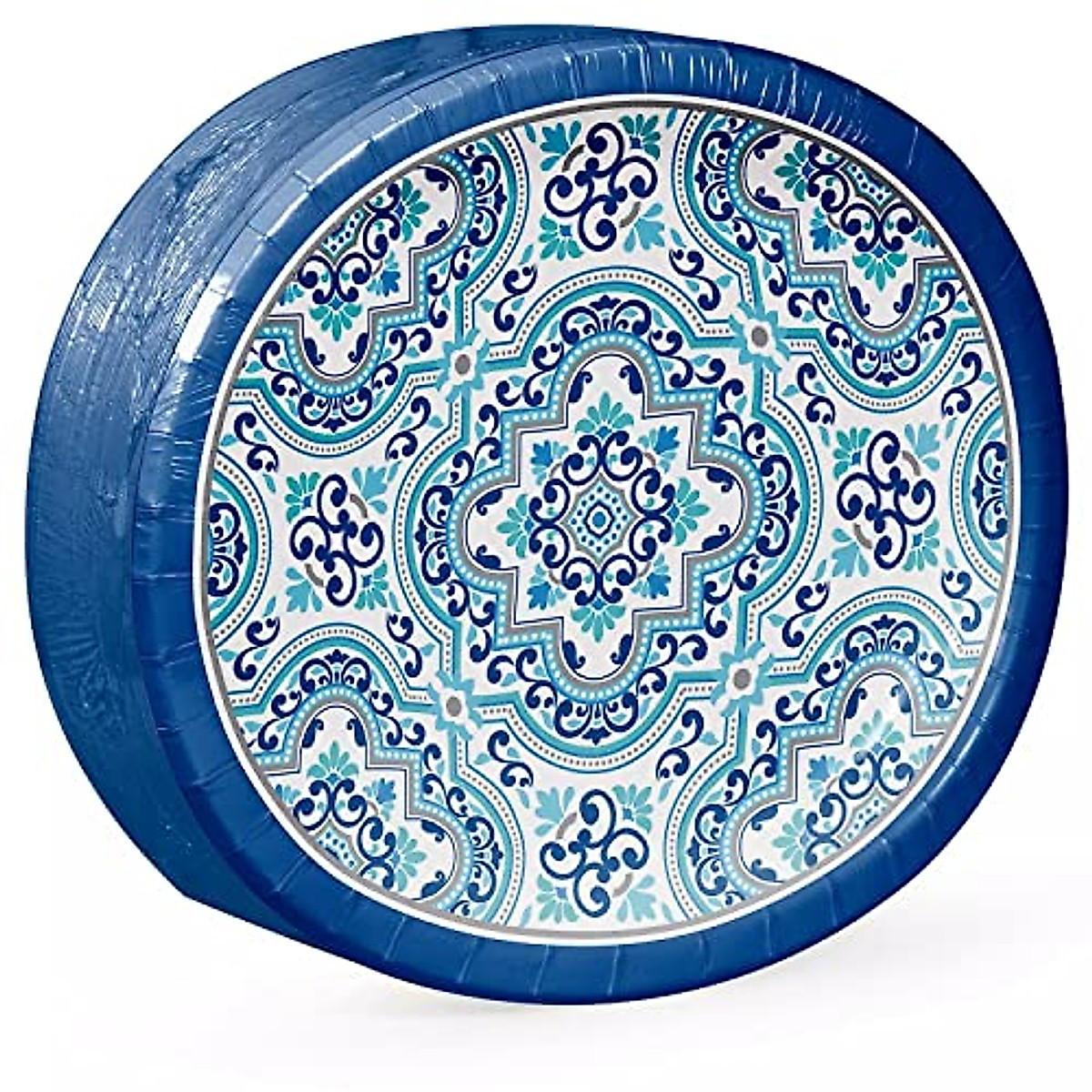Member's Mark Medallion Motif Oval Paper Plates, 10" x 12" (50 Count)