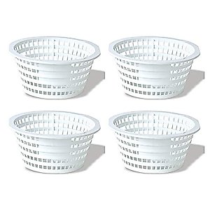 Swimline Olympic ACM88 Replacement Swimming Pool Skimmer Basket White (4 Pack)