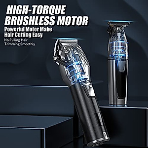 Zaekary Professional Hair Clippers Trimmer Kit, Cordless Barber Clippers Hair Cutting Kit Beard T Outliner Trimmers Haircut Grooming Kit Gift for Men Women Kids