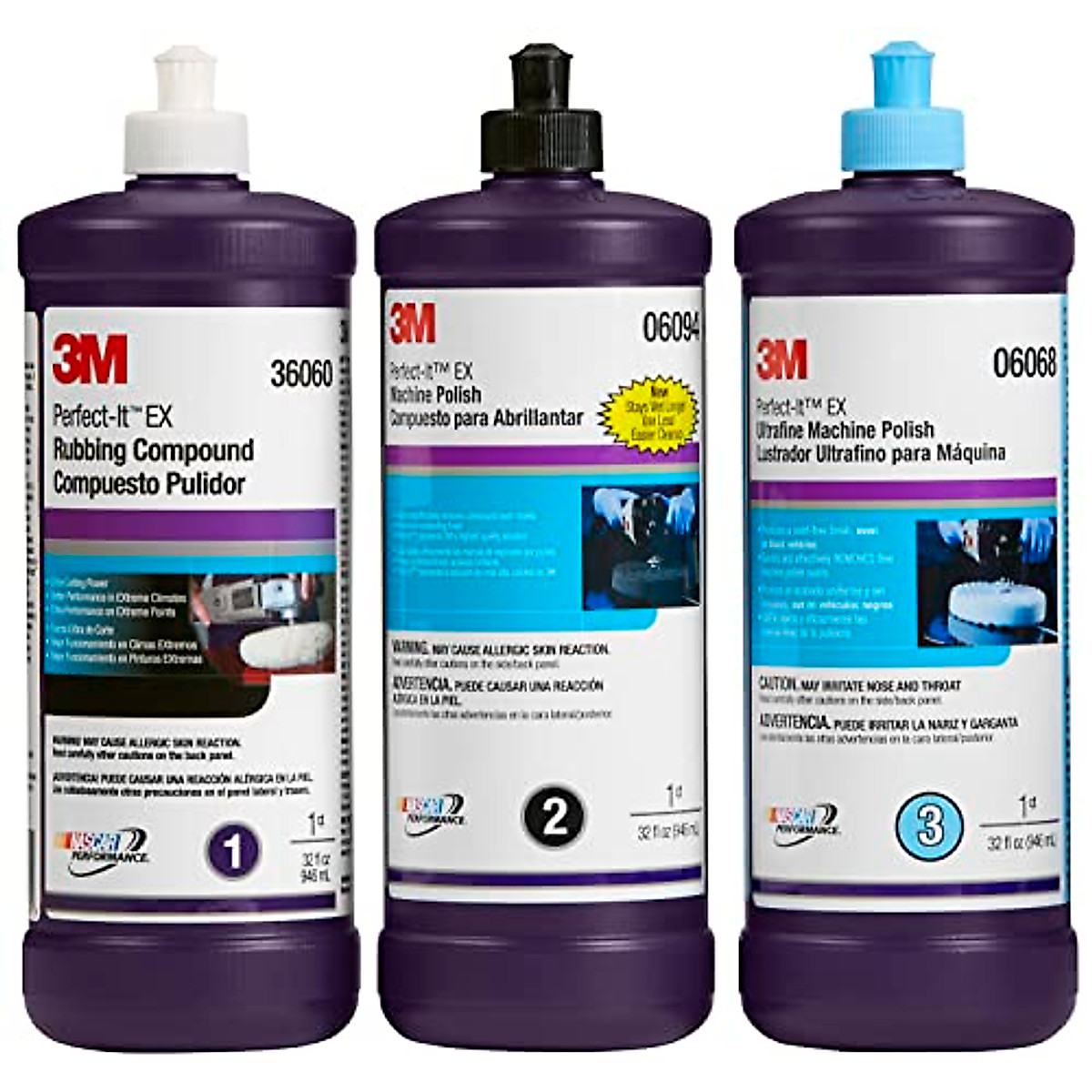 Perfect-It 3M Paint Finishing Pad Kit, 30045, 4 in, Single Sided