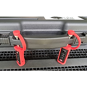 9mm TSA Approved Hard Lockable Gun Case for Pistol Revolver and Handgun | 12.3” inches x 10.5” Airline Compliant Locking & TSA Approved Protective Rubber Sleeve & Cut-Resistant MonoShaft Tactical Gun