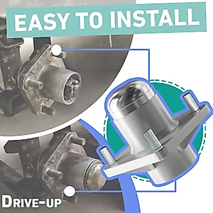 Drive-up Golf Cart Front Wheel Hub with Bearings Seals Kit for Club Car DS 1981-2003 Gas and Electric Models, Replaces OEM 1011892