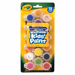 Crayola Washable Kid's Paint Assorted Colors 18 Each (Pack of 3)