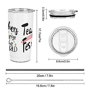 Insulated Coffee Mug, Iced Coffee Tumbler Cup with Flip Lid, Travel Mug With straw and stirrer Double Wall Vacuum Leak-Proof Thermos Mug for Travel Tea Milk