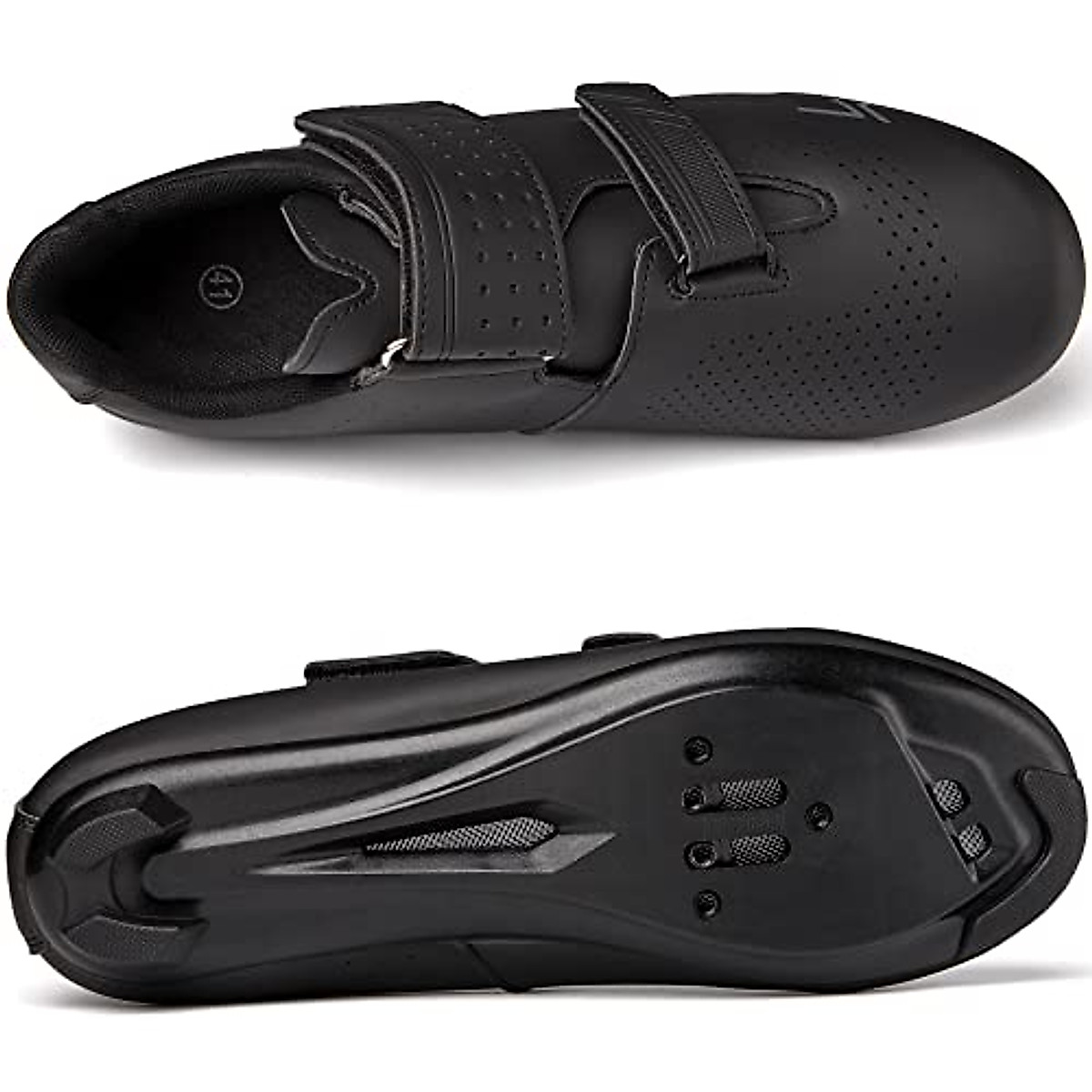 Mens Womens Cycling Shoes Compatible with Pelaton Road Bike Pelaton Shoes Riding Shoes Bicycle Pre-Installed Delta Cleats(1_Black,37)