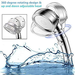 Handheld Shower Head（Without Hose and Bracket） - High Pressure Water Saving 360 Degree Rotating Adjustable Showerhead with ON/Off Switch and 3 Spray Settings RV Camper Bathroom Shower Sprayer