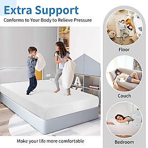 CL.HPAHKL 8 inch Gel Memory Foam Mattress Comfort Twin Mattress Medium Firm Mattresses Bed-in-a-Box CertiPUR-US Certified for Cool Sleep & Pressure Relief, White