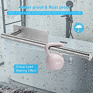 𝟐𝐧𝐝 𝐆𝐞𝐧 [More Studry] Paper Towel Holder Under Cabinet Wall Mounted, UREZORGEAR Self Adhesive or Drilling Paper Towel Holder for Kitchen RV, SUS304 Stainless Steel Paper Towel Roll Rack (Silver)