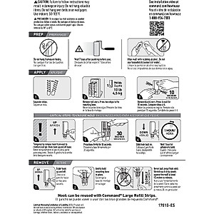 Command 10 lb XL Heavyweight Wall Hook, 2 Hooks and 6 Command Strips, Damage Free Hanging Wall Hook with Adhesive Strips, Heavy Duty Single Wall Hook for Hanging Christmas Decorations