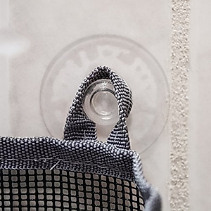 DII Bathroom Mesh Caddy Suction Organizer, Large Set, Gray 2 Piece