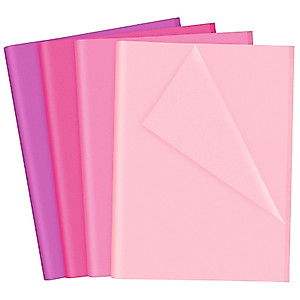 NEBURORA 108Sheets Pink Gift Tissue Paper Valentine's Day Tissue Paper Wrap Tissue for Packaging Presents Crafts Bouquets and Art Craft DIY Floral Birthday Party Festival