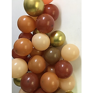 Fall boho Balloon Garland - Nude Tan Coffee Brown Gold Balloons Arch Kit for Autumn Nuetral Baby Bridal Shower Wedding Birthday Party Decorations