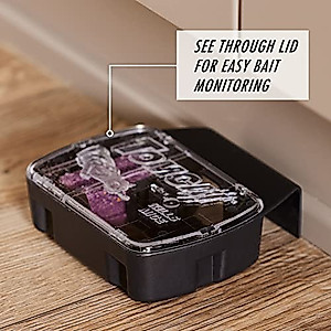 Tomcat Mouse Killer Refillable Bait Station with Advanced Formula Bait, 1 Station and 12 Poison Block Refills