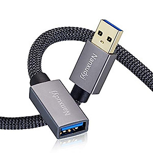 Nanxudyj USB 3.0 Extension Cable 2ft/0.6m,USB Extender Cable Type A Male to A Female Data Transfer Cord 5Gbps for Playstation,Xbox,Oculus VR,USB Flash Drive,Card Reader,Hard Drive,Keyboard,Printer