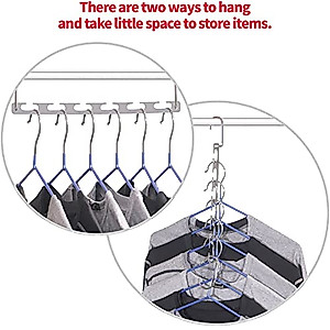 ShopHut Space Saving Metal Hangers Holder Clothing Rack Hanger Multiple Hangers Holder - Magic Space Saver Wardrobe Organiser Hangers - Pack of 4
