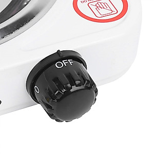 Electric Single, 1000W Stainless Steel Hot Plate Cooktop Compact Portable Single Tube Electric Stove with Adjustable Temperature and Indicator Light for Home Dorm Office Kitchen