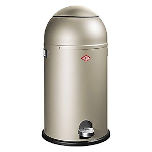 Wesco Liftmaster - German Designed - Step Trash Can, Powder Coated Steel, 33 L, New Silver