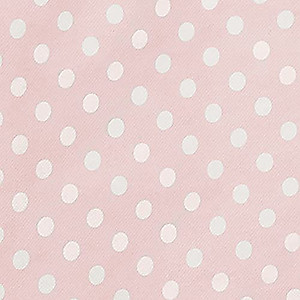 mDesign Large Soft Stackable Fabric Baby Nursery Storage Organizer Holder Bin Box with Front Window and Lid for Child/Kids Bedroom, Playroom, Classroom - Light Pink/White Polka Dot