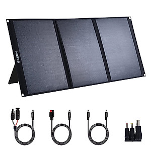 ECEEN 90Watts Solar Panel Charger for Power Station Generator with USB QC3.0 Quick Charge & Type C Ports Survival Gear Emergency Kit