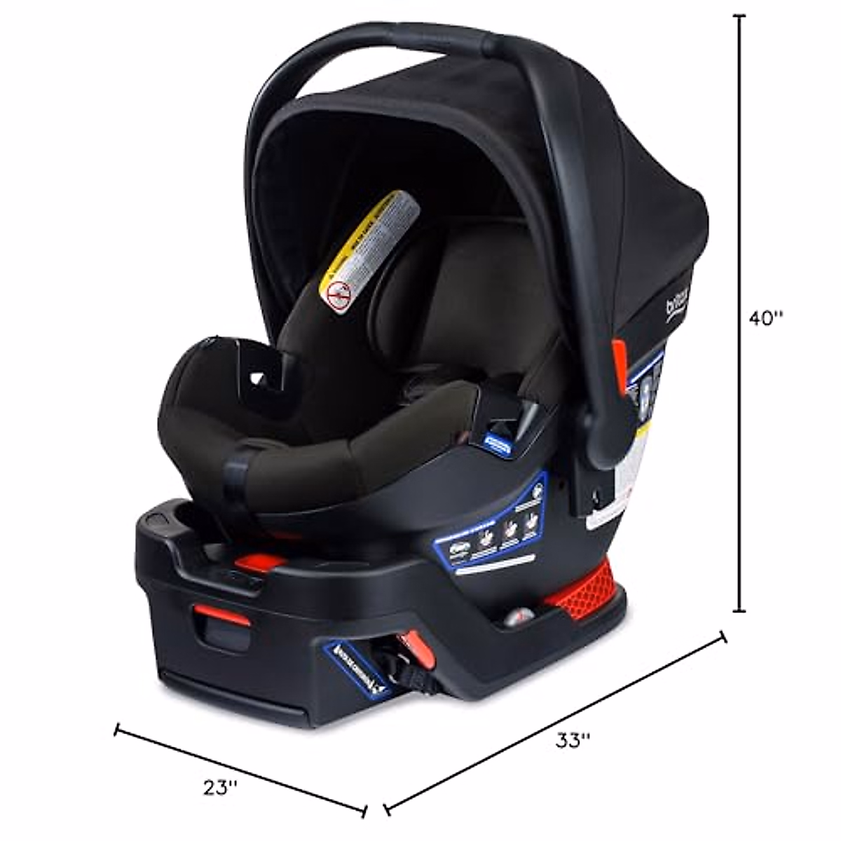 Britax B-Lively and B-Safe Gen2 Travel System, Eclipse Black SafeWash