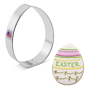Easter Egg Cookie Cutter 4" Made in USA by Ann Clark