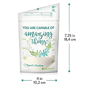 Evenflo Feeding Advanced Breast Milk Storage Bags for Breastfeeding - 5 Ounces (25 Count)