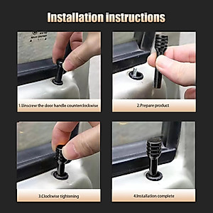 Crynod 4 PCS Car Door Lock Knobs, 0.4In x 1.9In Metal Vehicle Control Post Pins Replacements, Universal Automobile Interior Door Lock Knob Accessories for Cars Trucks SUVs Vans (Red)