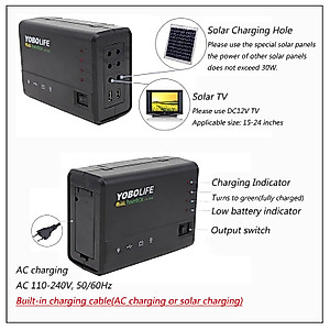 LYNICESHOP Solar Generator, Portable Power Station, w/Solar Panel Outdoor Supply for Camping/CPAP/Emergency Battery Backup