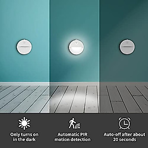 Otai, Motion Sensor Light Warm White, Searik Battery Powered LED Night Light Safety Light Ladder Light Cabinet Light downstairs, Bathroom, Closet, Corridor, Bedroom, Kitchen, Path, 1 Set