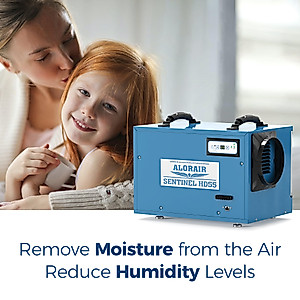 ALORAIR Commercial Dehumidifier 113 Pint, with Drain Hose for Crawl Spaces, Basements, Industry Water Damage Unit, Compact, Portable, Auto Defrost, Sentinel HD55