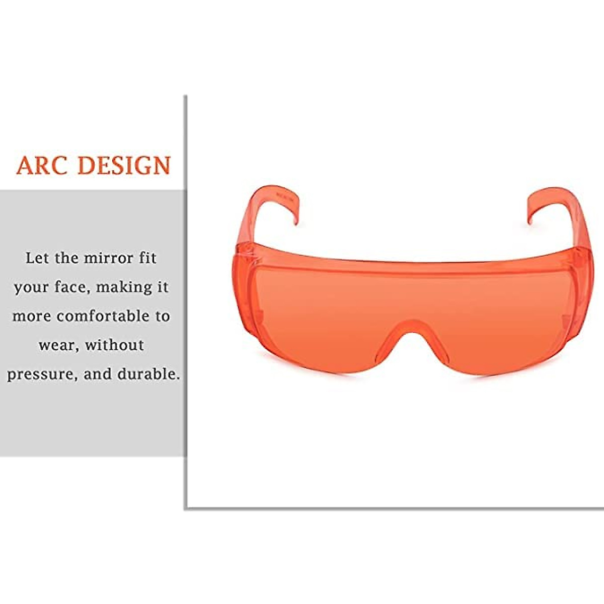 Carejoy Red Goggle Glasses,Dental Eye Protection Spectacles,Teeth Whitening lamp LED/UV Light Protective Eye Spectacles,Lab Safety Dental Protective Eye Glasses Teeth Whitening Tools