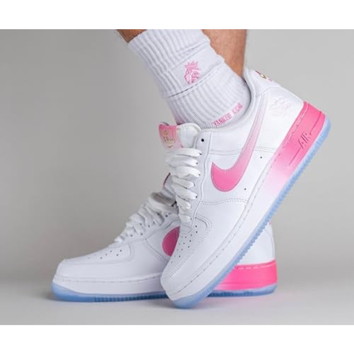 Nike Men's Air Force 1 07 PRM White/Lotus Pink-Yellow Gold (FD0778 100) - 11