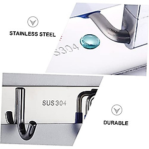 QUMIIRITY 1pc Broom Holder Mop Hanger Organizer Mop Hook Punch Broom and Mop Storage Rack Viscose Hook Multitools Mop Hanger Wall Mount Wall Mounted Broom Organizer 304 Stainless Steel