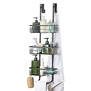 SunnyPoint Classic Metal Bathroom Shower Caddy, Over Door Hanging Storage Organizer Basket