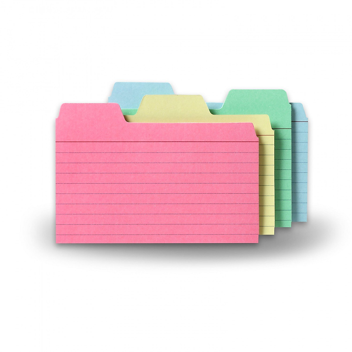 Find-It Tabbed Index Cards, 3 x 5 Inches, Assorted Colors, 48-Pack (FT07216)
