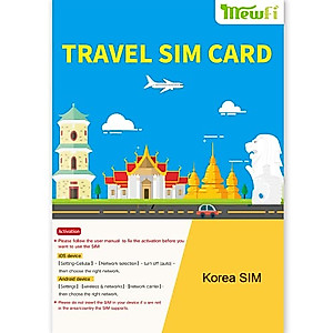 Korea SIM Card 30days, 10GB Data Only 3 in 1 Prepaid Korean Sim Card, 3G/4G/5G High-Speed Operation Network, Covers The Entire Territory of Korea.
