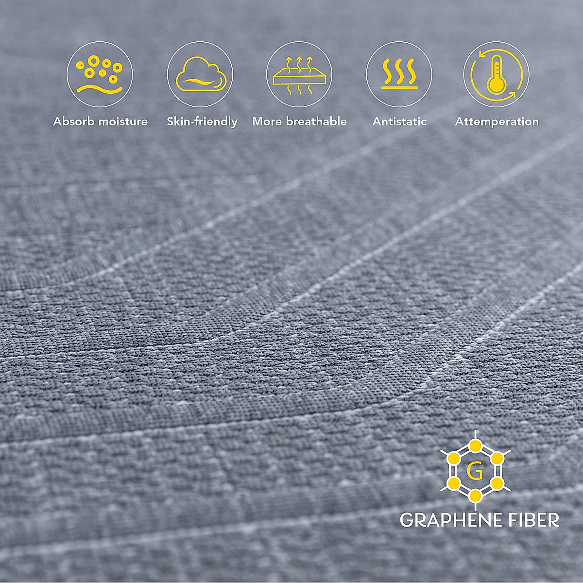 EGOHOME 12 Inch King Mattress, Copper Gel Cooling Memory Foam Mattress for Back Pain Relief,Therapeutic Double Mattress Bed in a Box, Made in USA, CertiPUR-US Certified, 76x80x12 Black