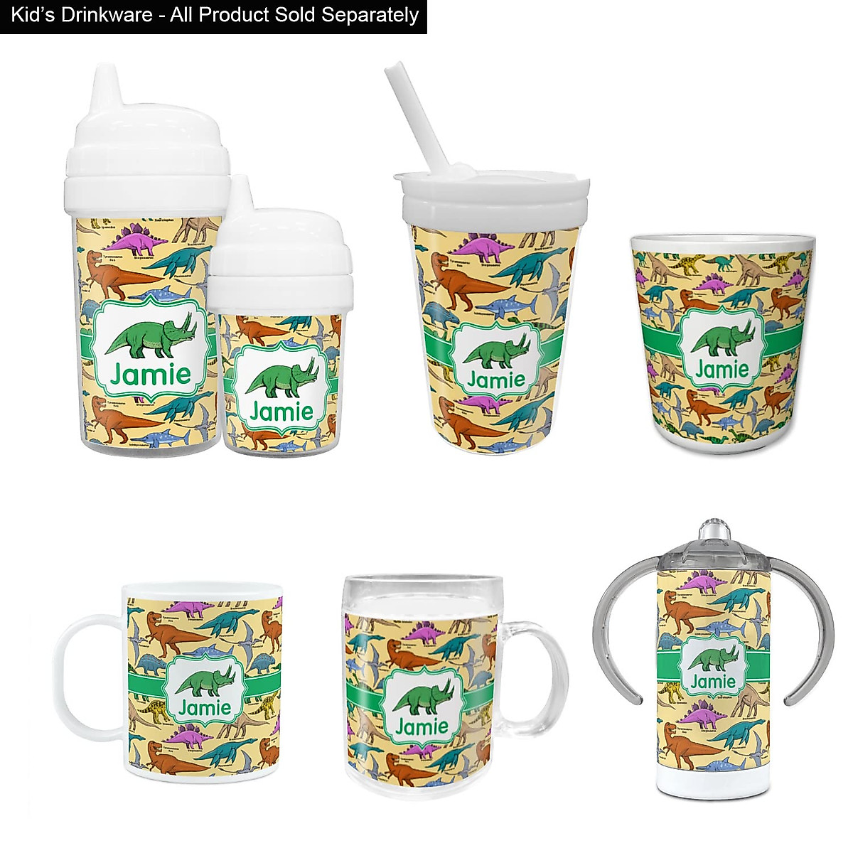 Personalized Dinosaurs Toddler Sippy Cup