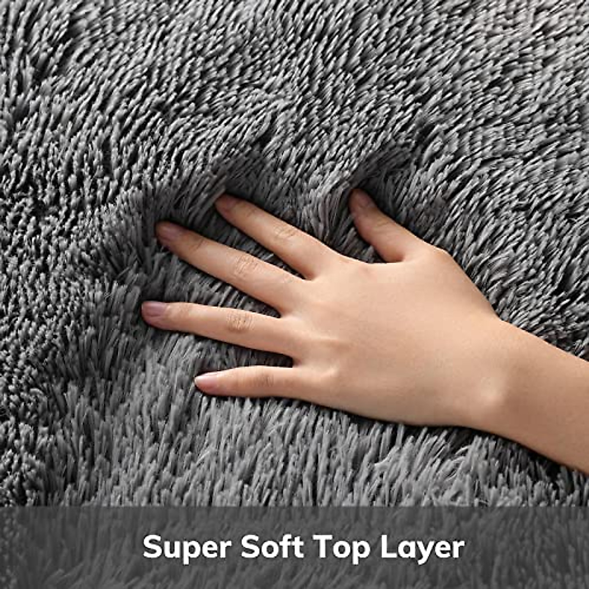 Ophanie Area Rugs for Living Room 5x7 Grey, Fluffy Shag Large Fuzzy Plush Soft Throw Rug, Gray Large Shaggy Floor Big Carpets for Bedroom, Kids Home Decor Aesthetic, Nursery