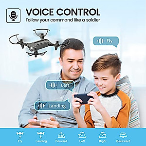DEERC Drone with Camera for Kids, D40 FPV HD 1080P Mini Drones for Adults Beginner, Foldable Quad Air Hobby RC Quadcopters & Multirotors, Toys Gifts, 2 Batteries 20 Mins Flight Time, Easy to Fly