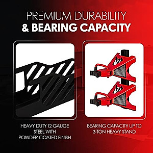 Jack Stand Wall Mount Organizer Brackets Fits 2 & 3 Ton Jack Stands (Pair) (Fits 2 & 3 Ton)