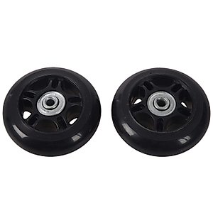 F-ber Luggage Suitcase Wheels 63x24mm/2.48" x0.94'' w/ 6mm ABEC 608zz Bearings, Inline Outdoor Skate Replacement Wheels, Set of (2) Wheels (OD:63 W:24 ID:6 Axles:35 & 40mm)