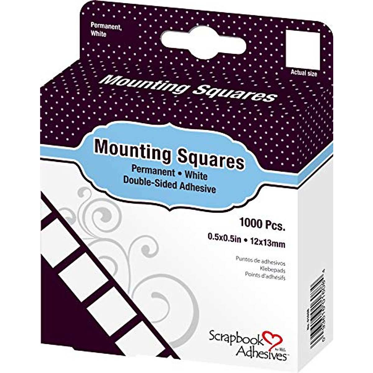 SCRAPBOOK ADHESIVES BY 3L Mounting Squares Permanent, White