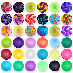 Coopay 36 Pieces Mini Silicone Pinch Bowls Colorful Heat Resistant Snack Bowls Prep and Serve Bowls, Unbreakable, Flexible, 1.75 Oz