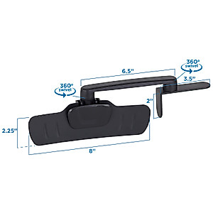 Mount-It! Monitor Document Holder Clip - Paper and Copy Holder Attachment for Typing with 3M Adhesive Sticker, Swivel 360 Degrees, Left and Right Side Mounting (MI-9005)