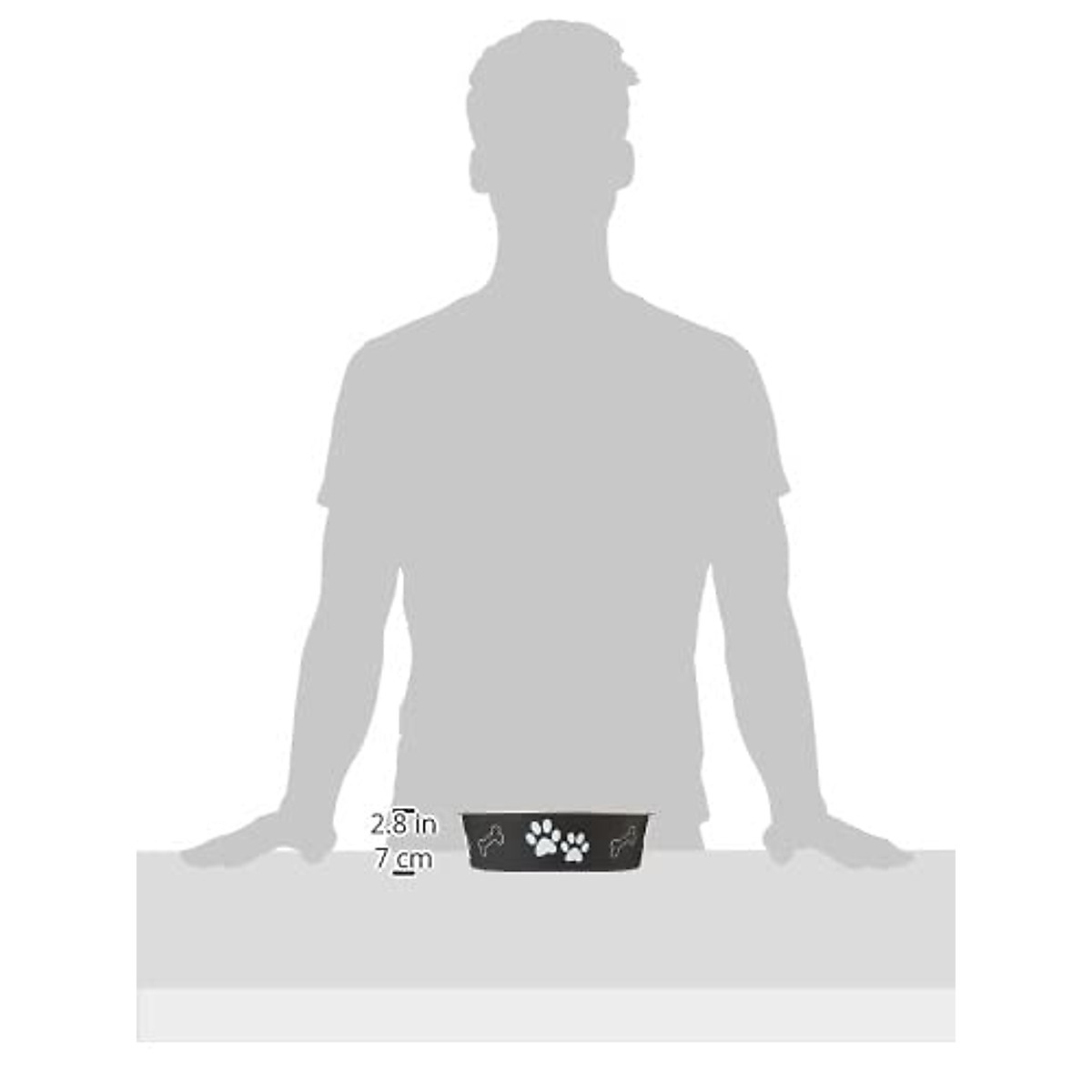 Loving Pets - Bella Bowls - Dog Food Water Bowl No Tip Stainless Steel Pet Bowl No Skid Spill Proof (Large, Espresso Brown)