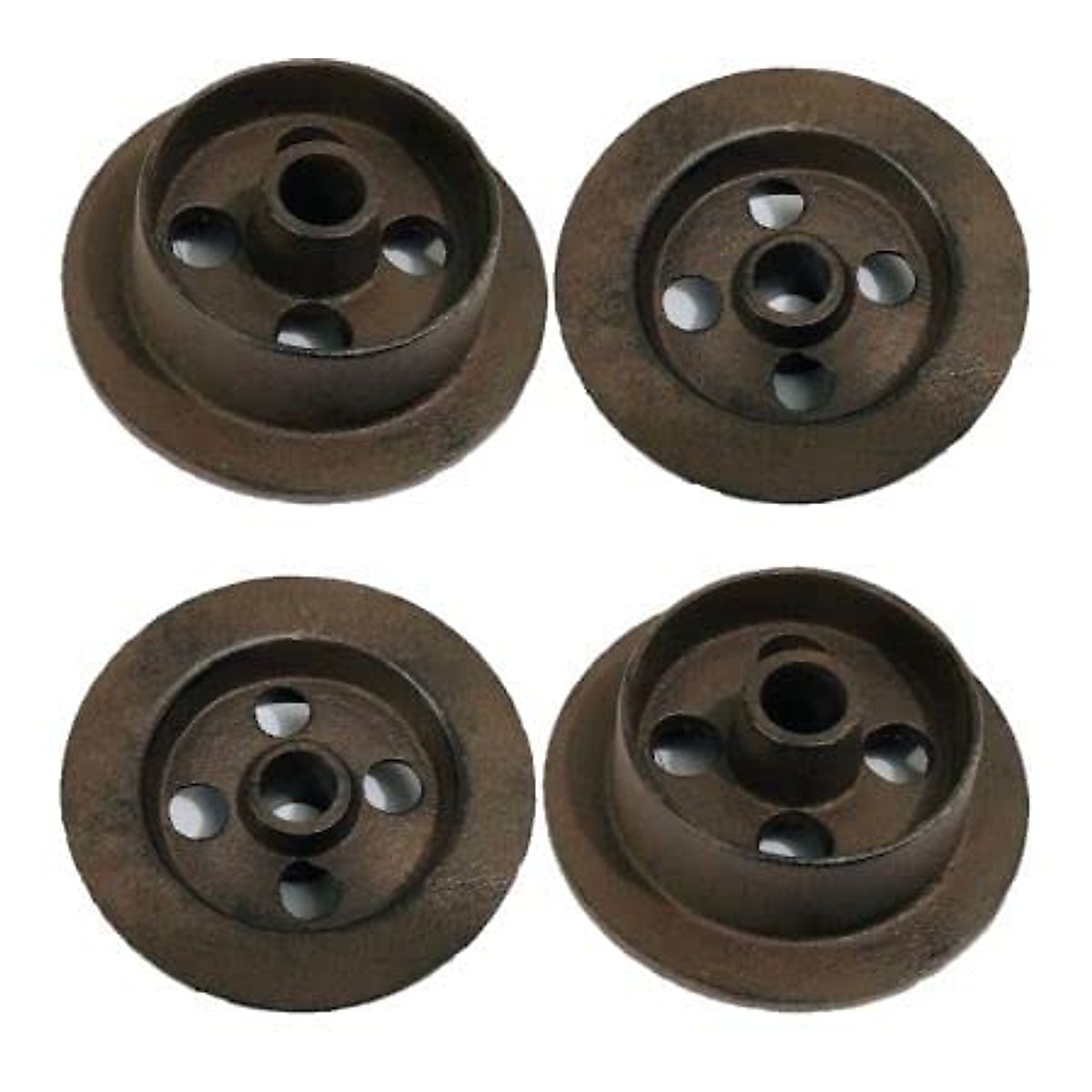4 Rustic Cast Iron Mining Cart Wheels 5 3/4" Wide Display Track Cart Wheel