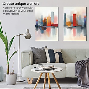 ARTEZA Stretched Canvas, 24 x 36 Inches, Pack of 5, Blank White Large Canvas for Painting for Acrylic, Oil and Gouache Paints