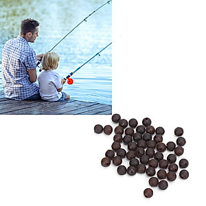 VGEBY Carp Fishing Rig Beads 50pcs Carp Fishing Beads 6mm Diameter Soft Carp Fishing Rig Beads Carp Fishing Accessories(Brown) Portableelectronicdevicemount Other Fishing Tools and Accessories