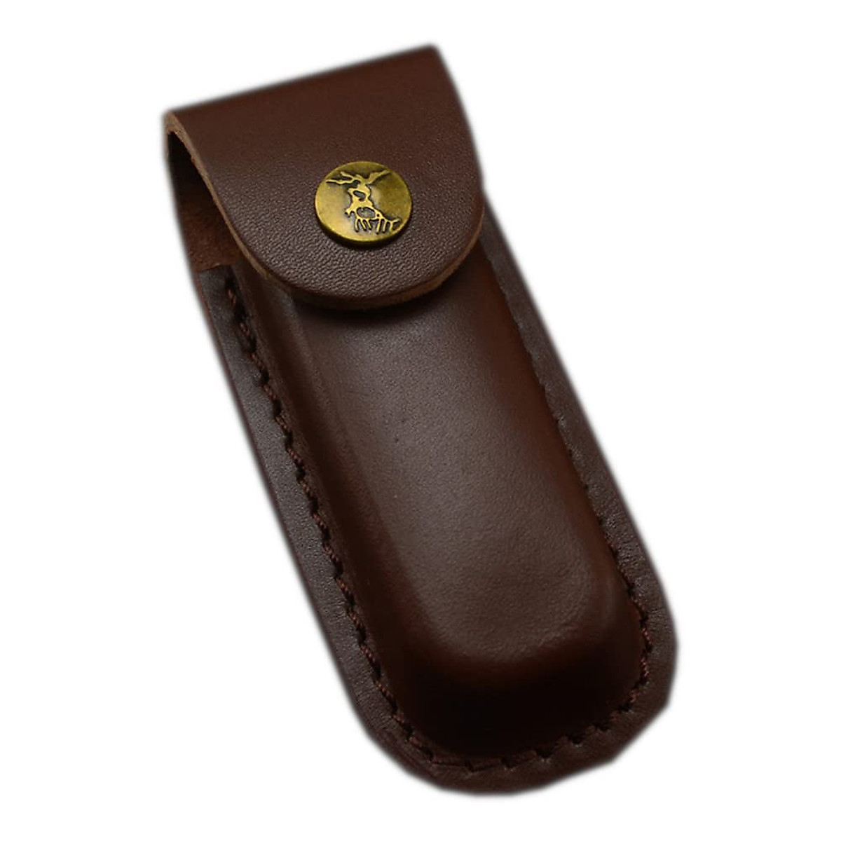 5 inches Real Leather Knife Sheath Folding Pocket Knife Pouch Holster for 5" Folding Tool 4 3/4" Multl-Tool Accessory